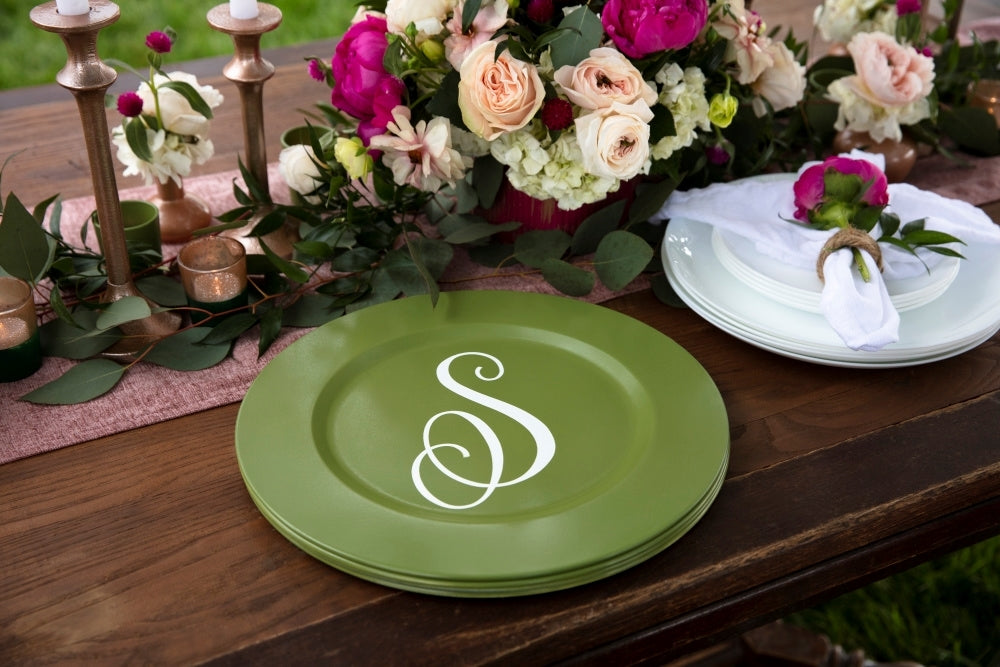 Monogram Painted Charger Plates – COLORSHOT