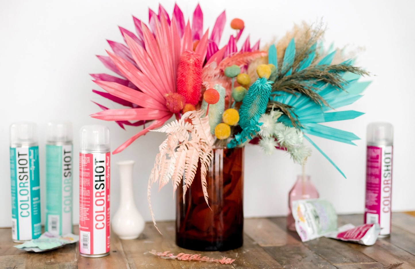 Colorful Spray Painted Flower Bouquet – COLORSHOT