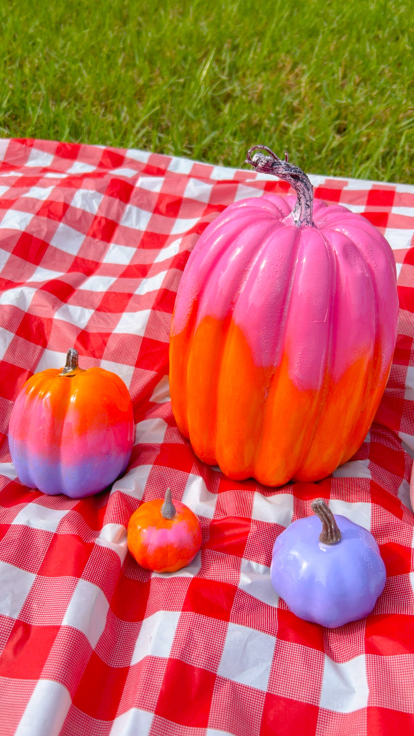 Colorful Painted Pumpkin Décor with Spray Paint – COLORSHOT