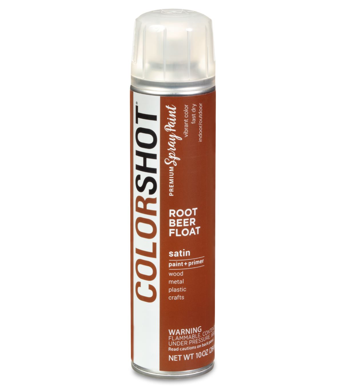 COLORSHOT Satin Spray Paint Rootbeer Float (Medium Brown) 10 oz.