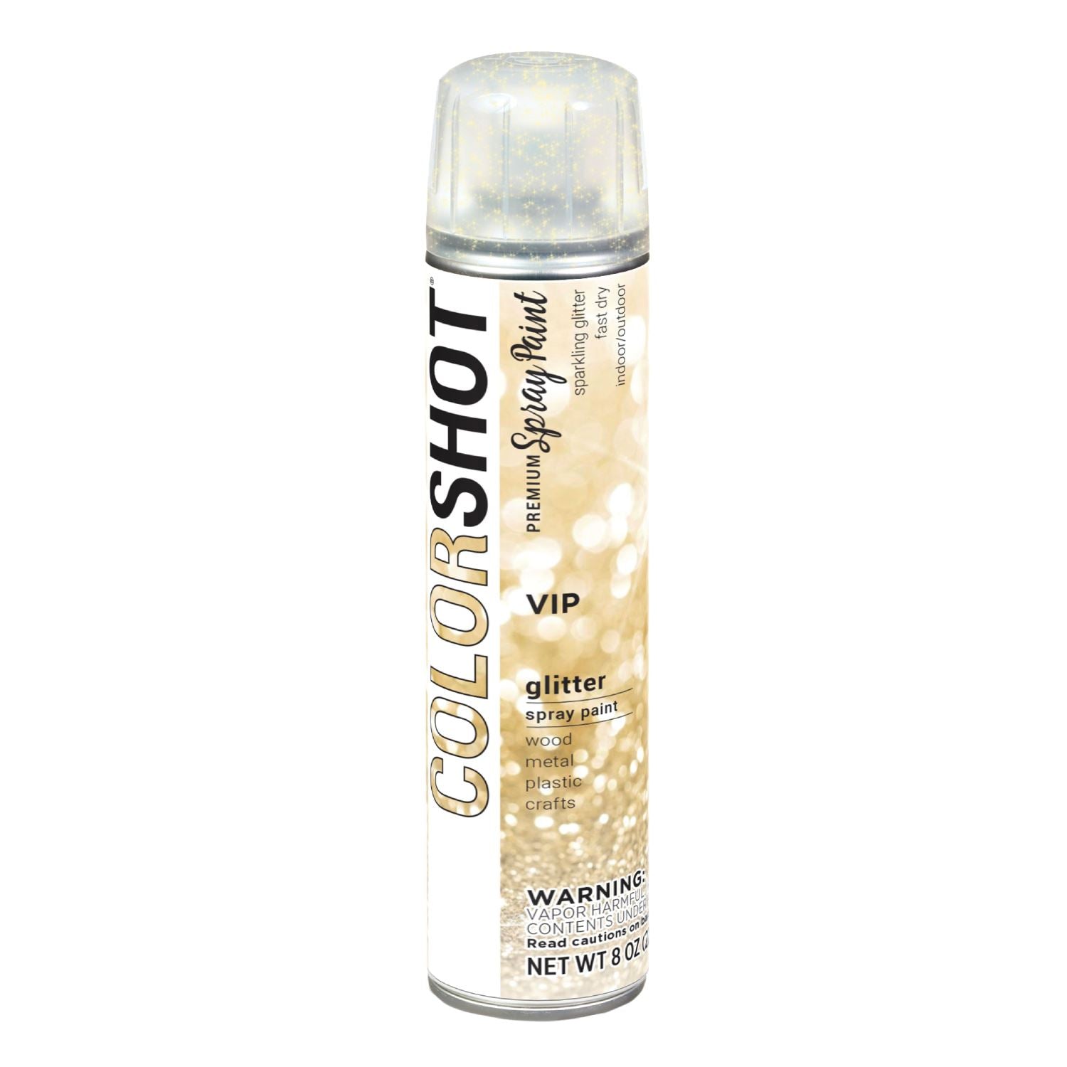 COLORSHOT Glitter Spray Paint VIP (Gold) 8 oz.